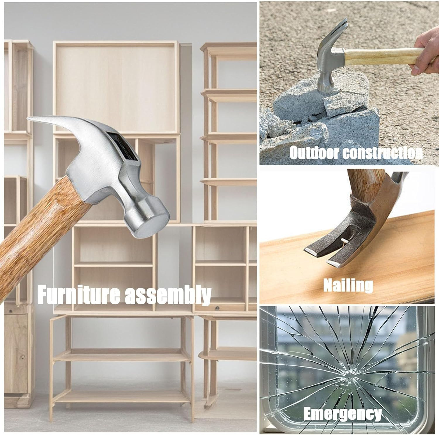 MMT Martilyo Kineer Wooden Handle Claw Hammer Anti-slip and durable ...