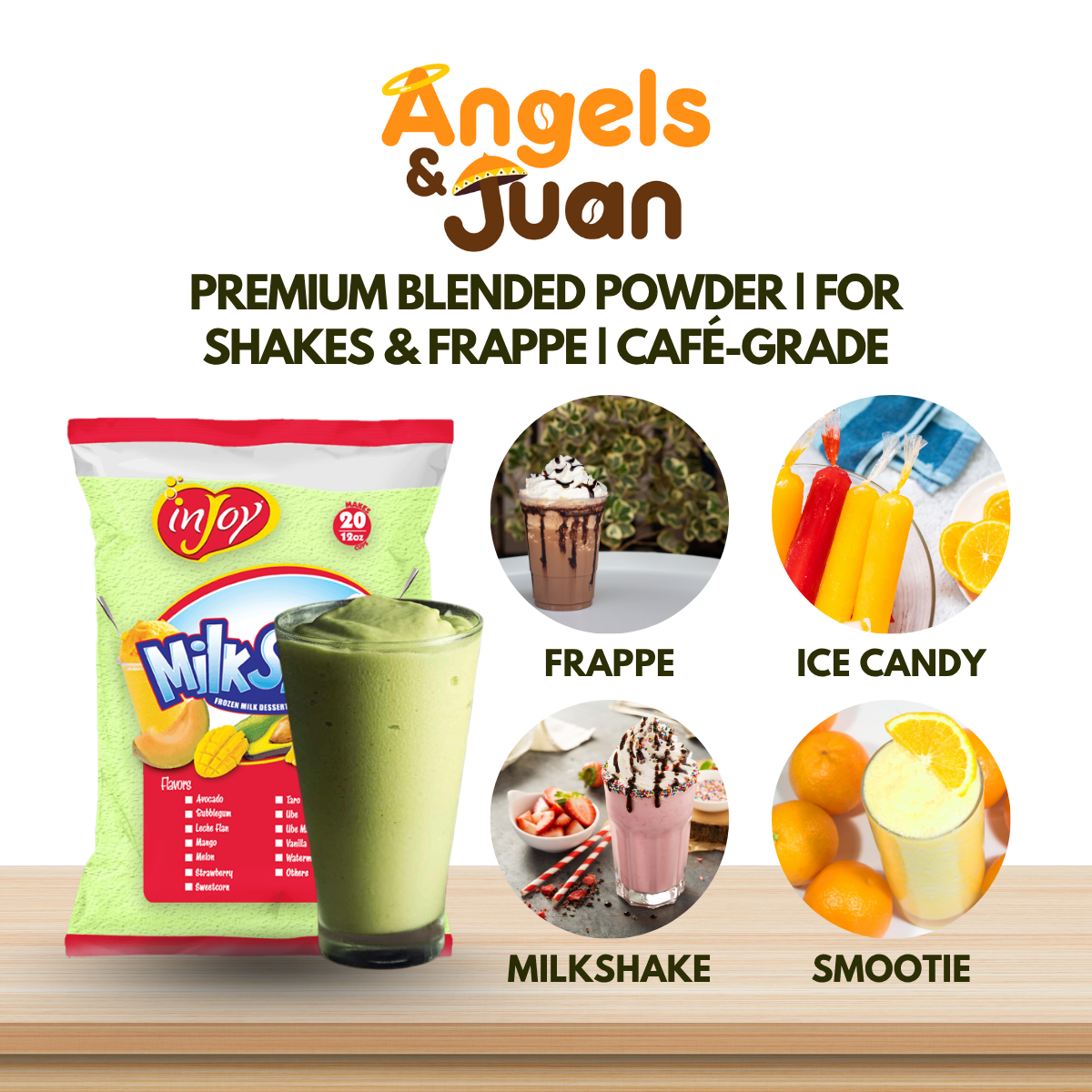 inJoy Choco Kisses Milk Shake Flavored Milk Drink Powder Mix 1 Kilogram ...