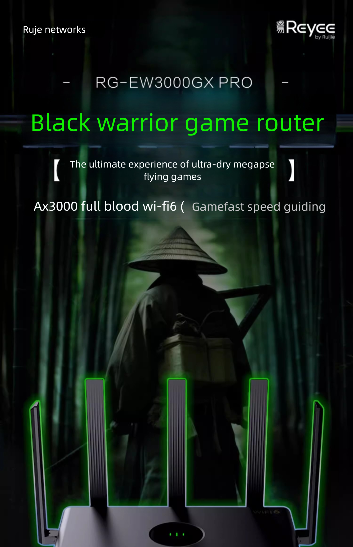 Ruijie-Reyee RG-EW3000GX PRO 3000M Wi-Fi 6 Dual-band Gigabit Gaming ...