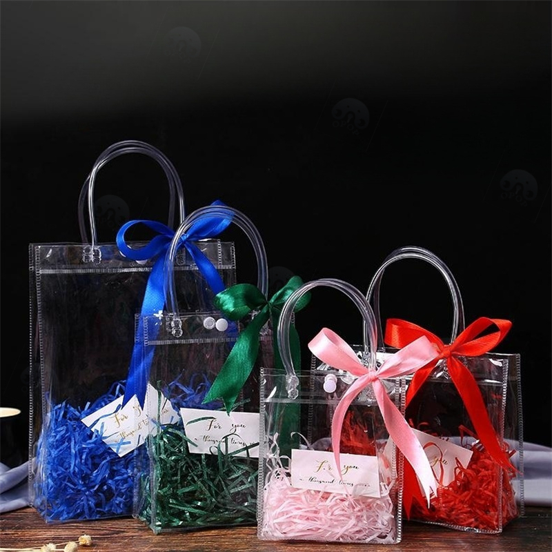 PVC/ plastic transparent Tote handbag gift plastic bag gift packaging ...