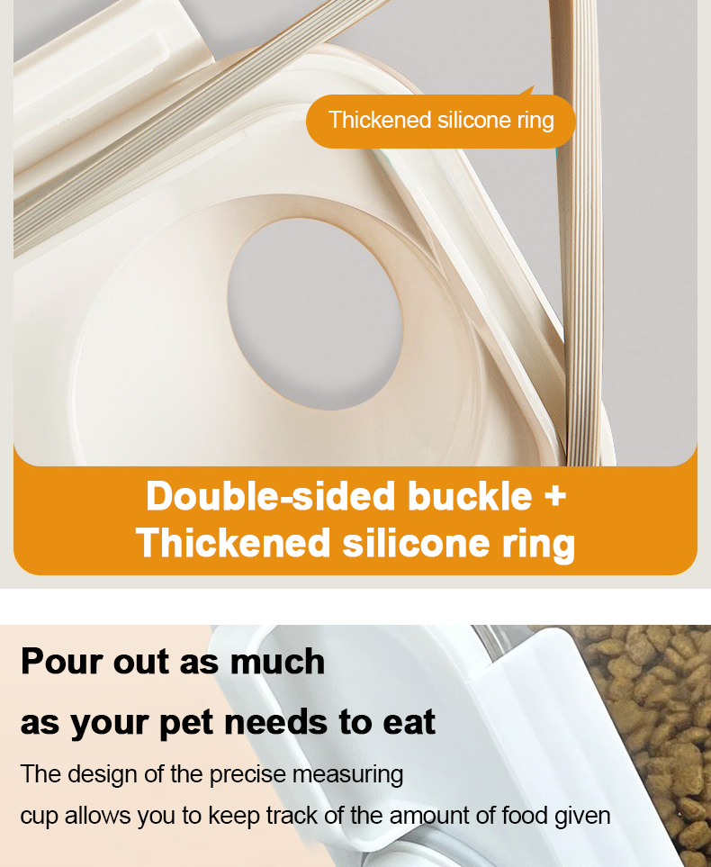 PG Food Keep Fresh Dry Air Tight Container with Measuring for Cat Food ...