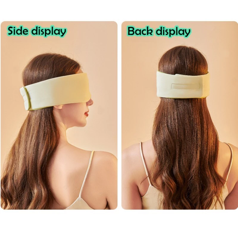 3 Colors Sleep Eye Blackout Mask Double-Sided Ice Silk Warm Eye Mask ...