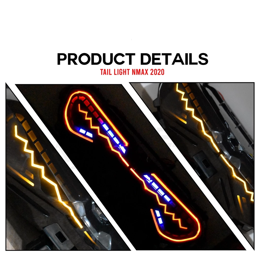 NMAX V2/V2.1 Tail Light Assembly Smoke Light Dual Color LED Signal ...