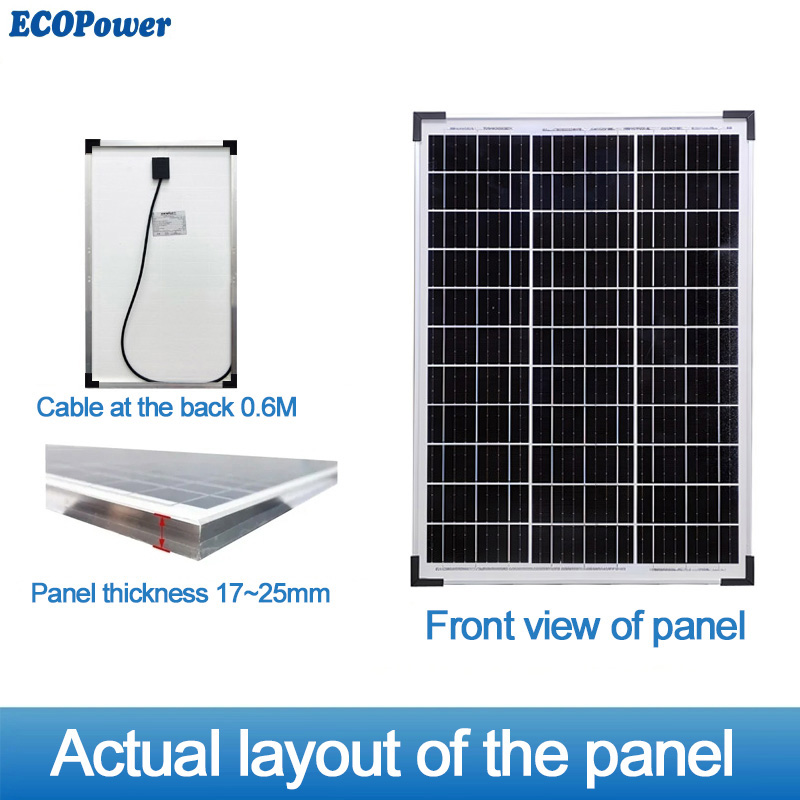 Solar Photovoltaic Panel 12V Monocrystalline Silicon Solar Panel ...