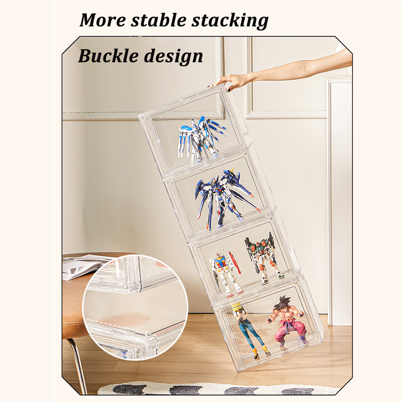 Acrylic Display Case Popmart Toy Storage Organizer Stackable Magnetic ...