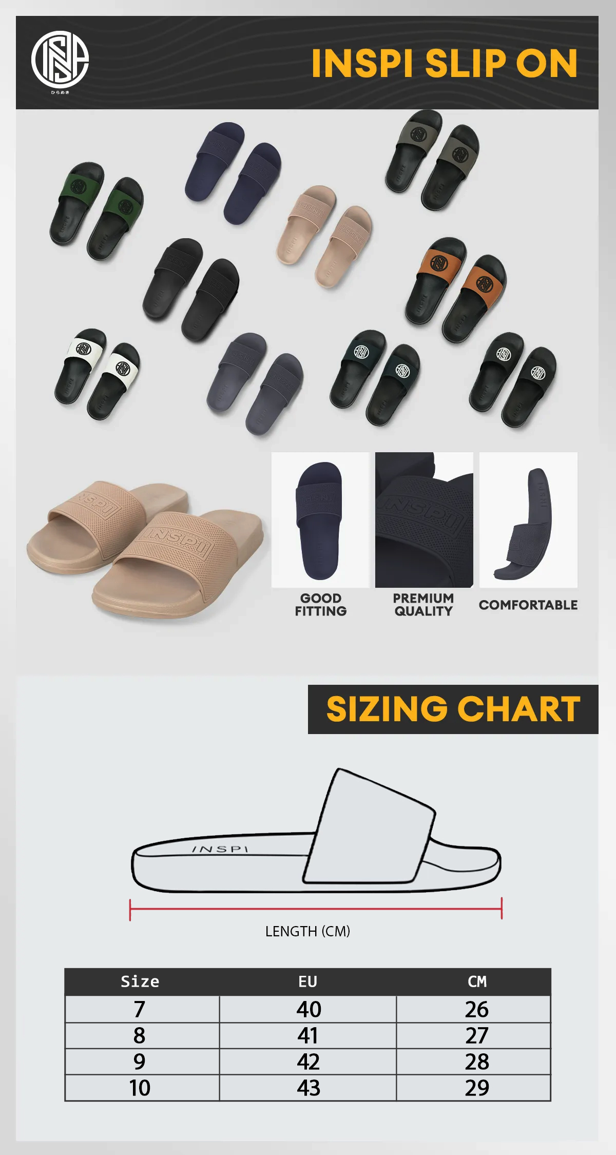 INSPI Originals Slip On Slides for Men Korean Flip Flops Slippers for ...