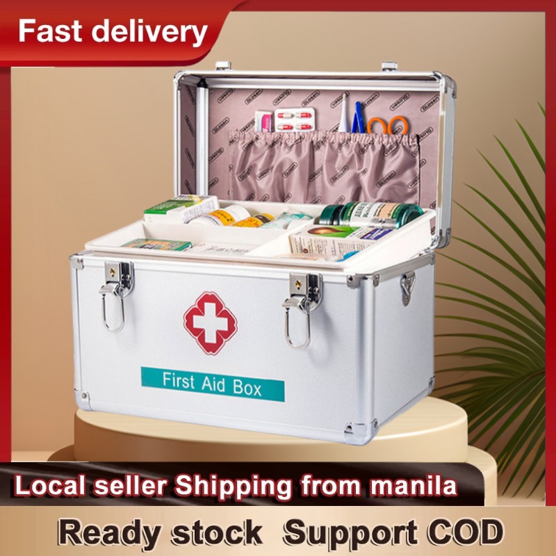 Home Essentials Medicine Box Organizer Household Medicine Box Aluminum ...