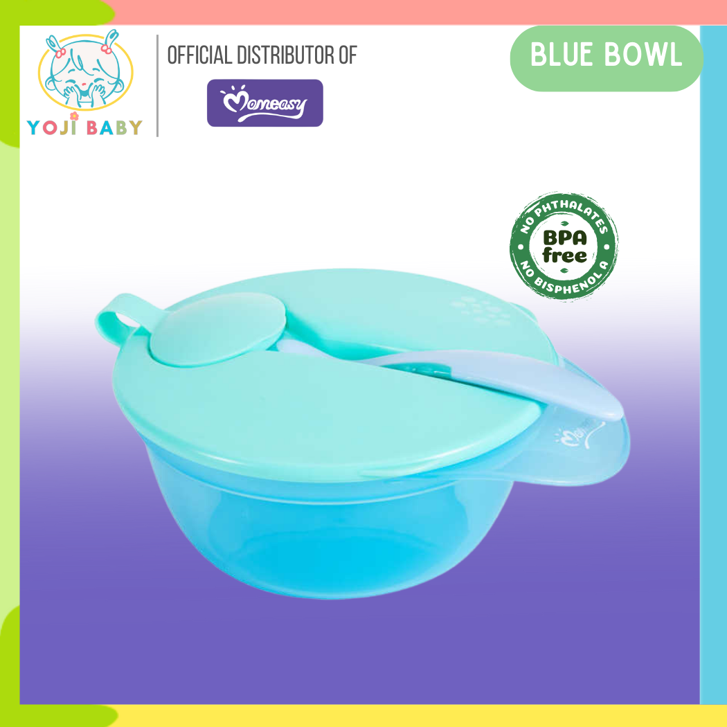 Momeasy Weaning Bowl & Heat Sensing Spoon for 6+ Months Feeding Bowl ...