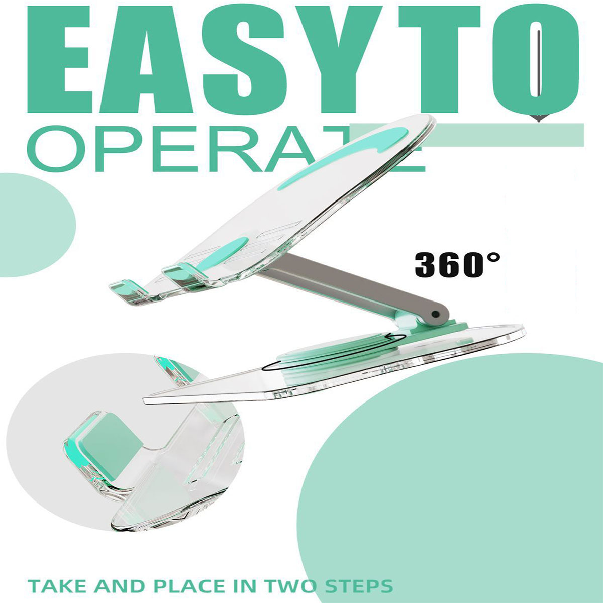 360 Degree Rotating Mobile Tablet Stand Foldable Desktop Table Holde ...