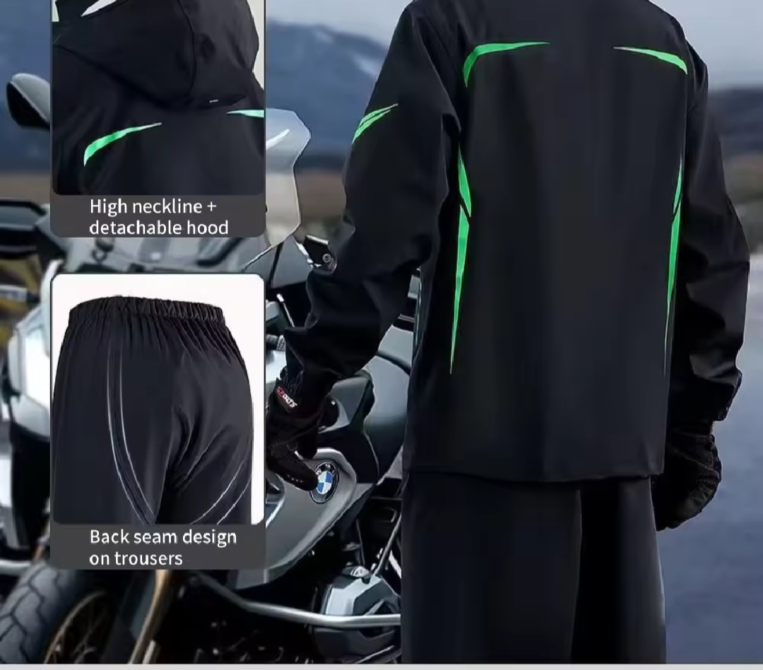 Motorcycle Raincoat Suit Adult Free Size Motor Raincoat thickened ...