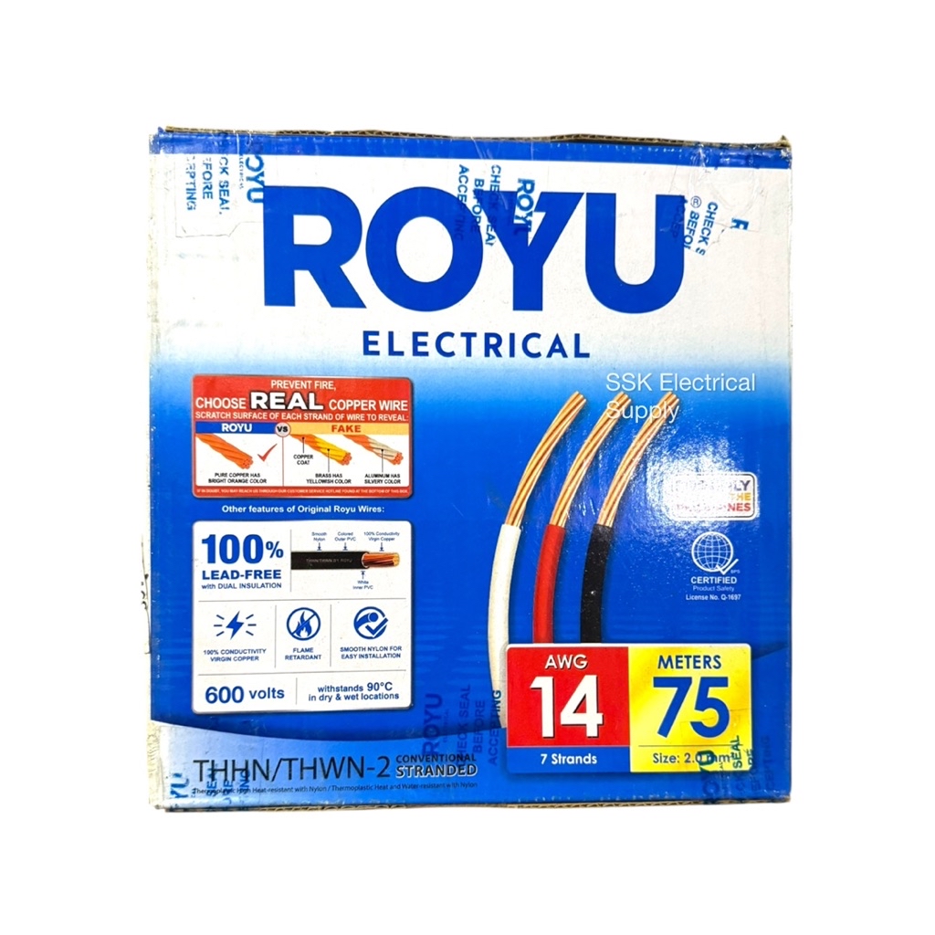 ROYU 75meter THHN Stranded Wire | Shopee Philippines