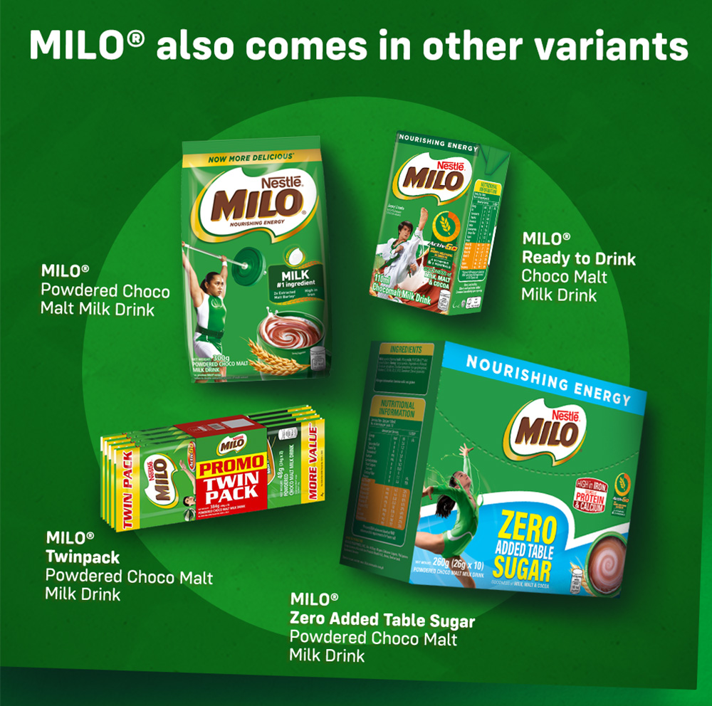 Milo Powdered Choco Malt Milk Drink 1kg + Bear Brand Fortified Powdered ...