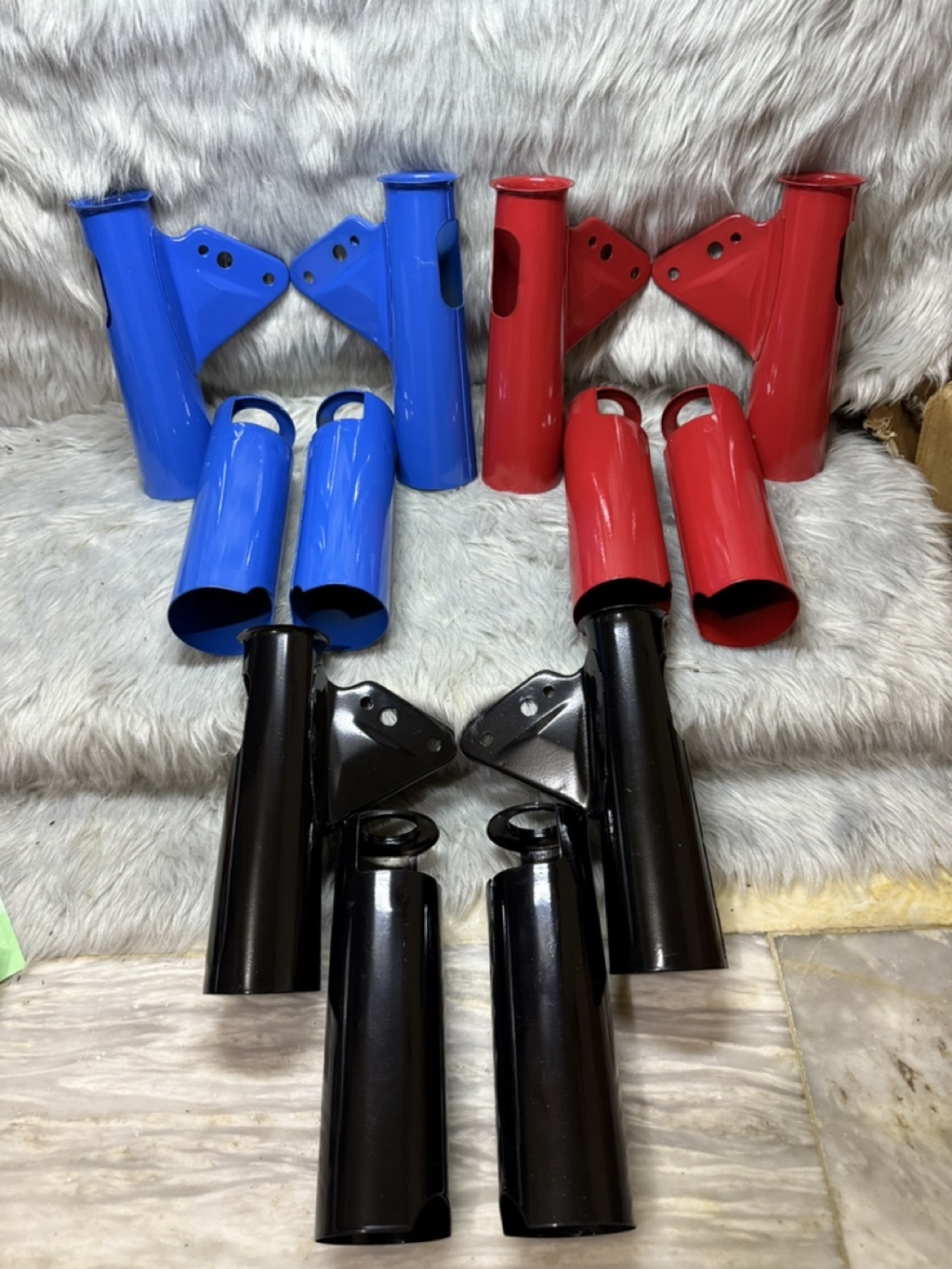 Motorcycle Front Shock Cover Upper/Lower For Tmx155 (BLACK/BLUE/ RED ...