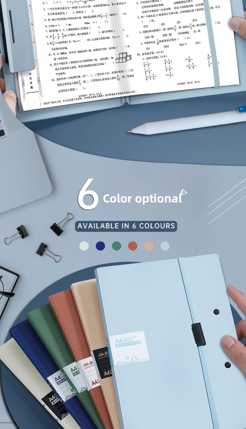 A5 Foldable File Organizer Clipboard Folder Low Profile Folder Pocket ...