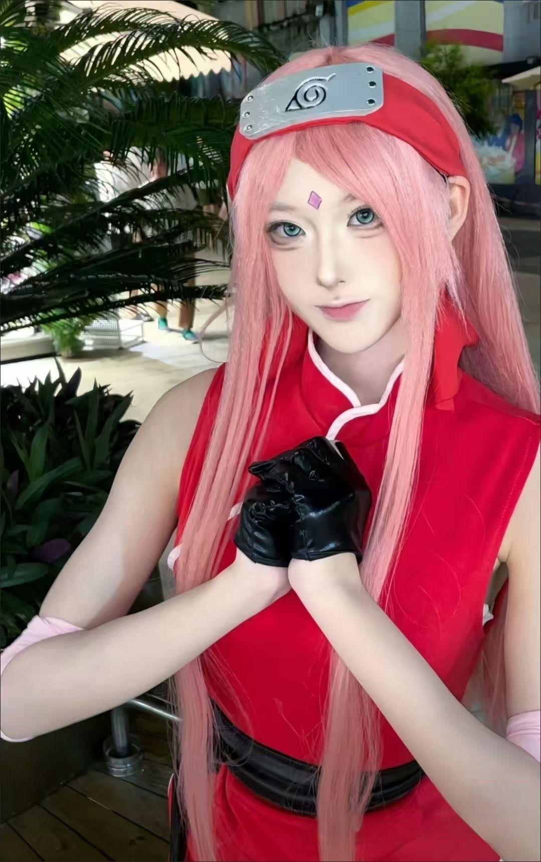 JBX Anime Haruno Sakura Cosplay Costumes Female Ninja Haruno Costume ...