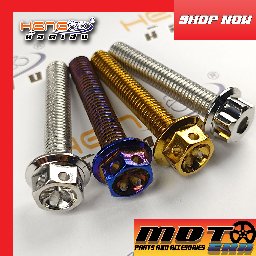 PER PC / THAILAND BOLT HENG STAINLESS 6X35 BOLTS / CRANKCASE BOLT AEROX ...