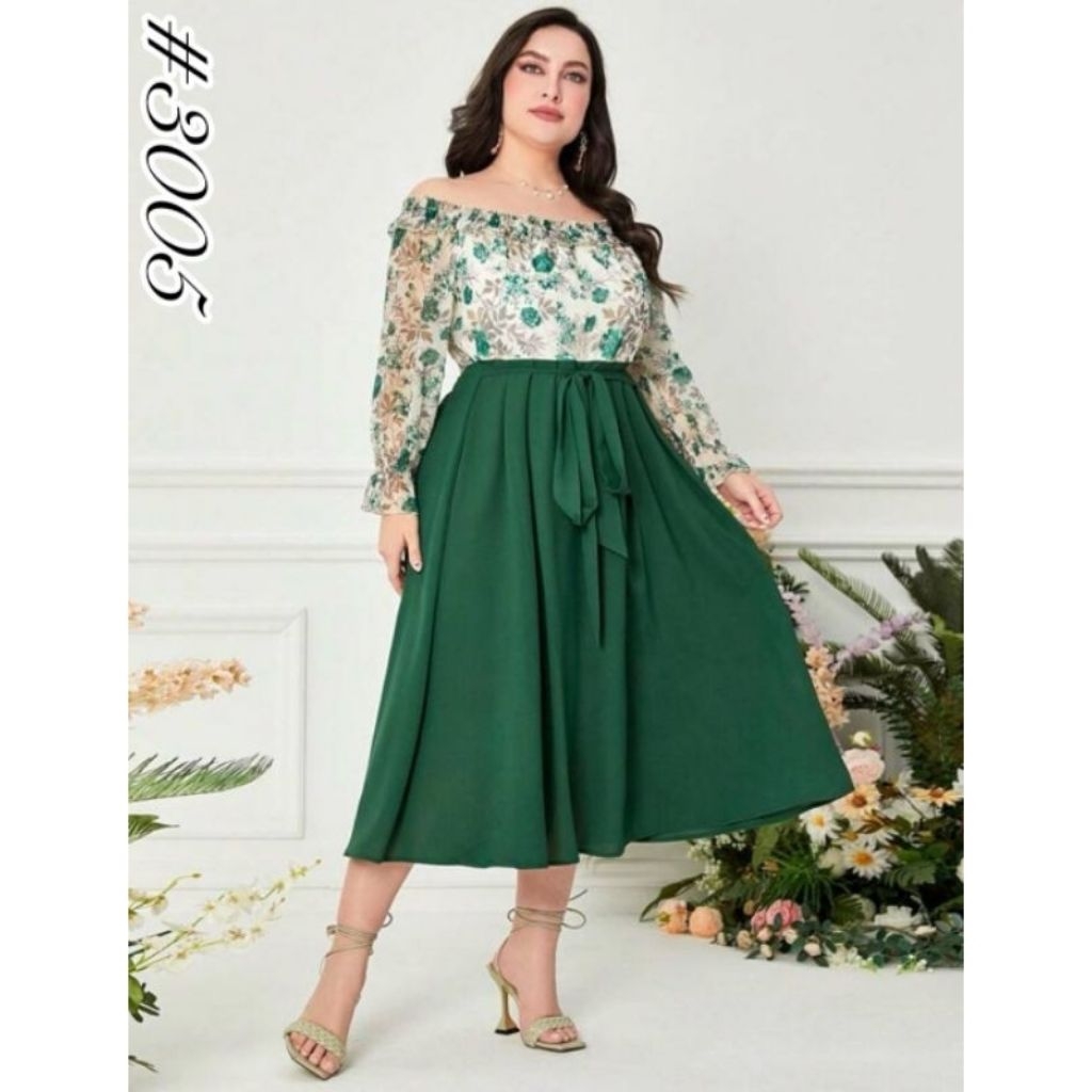 3005 ASY CASUAL COMBI DRESS (FIT TO xL) | Shopee Philippines