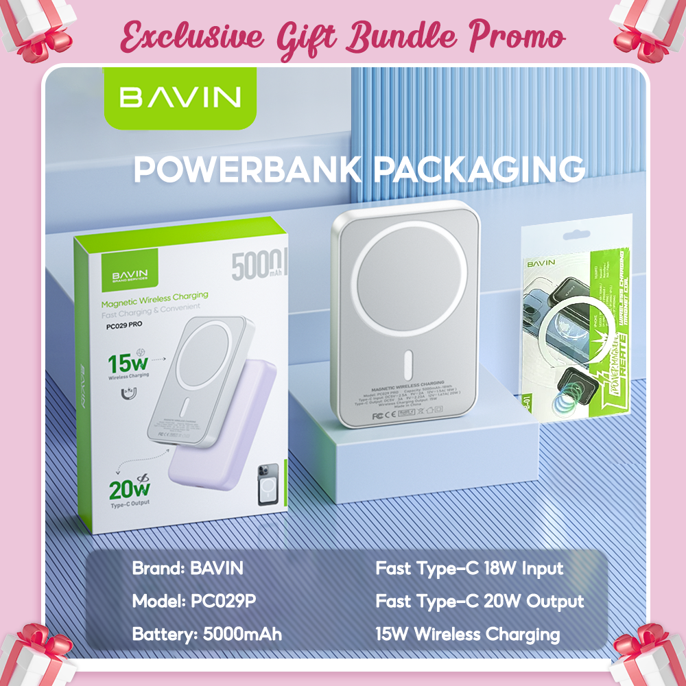 BAVIN Exclusive 3-in-1 New Year GIFT Set Magnetic Wireless Powerbank ...