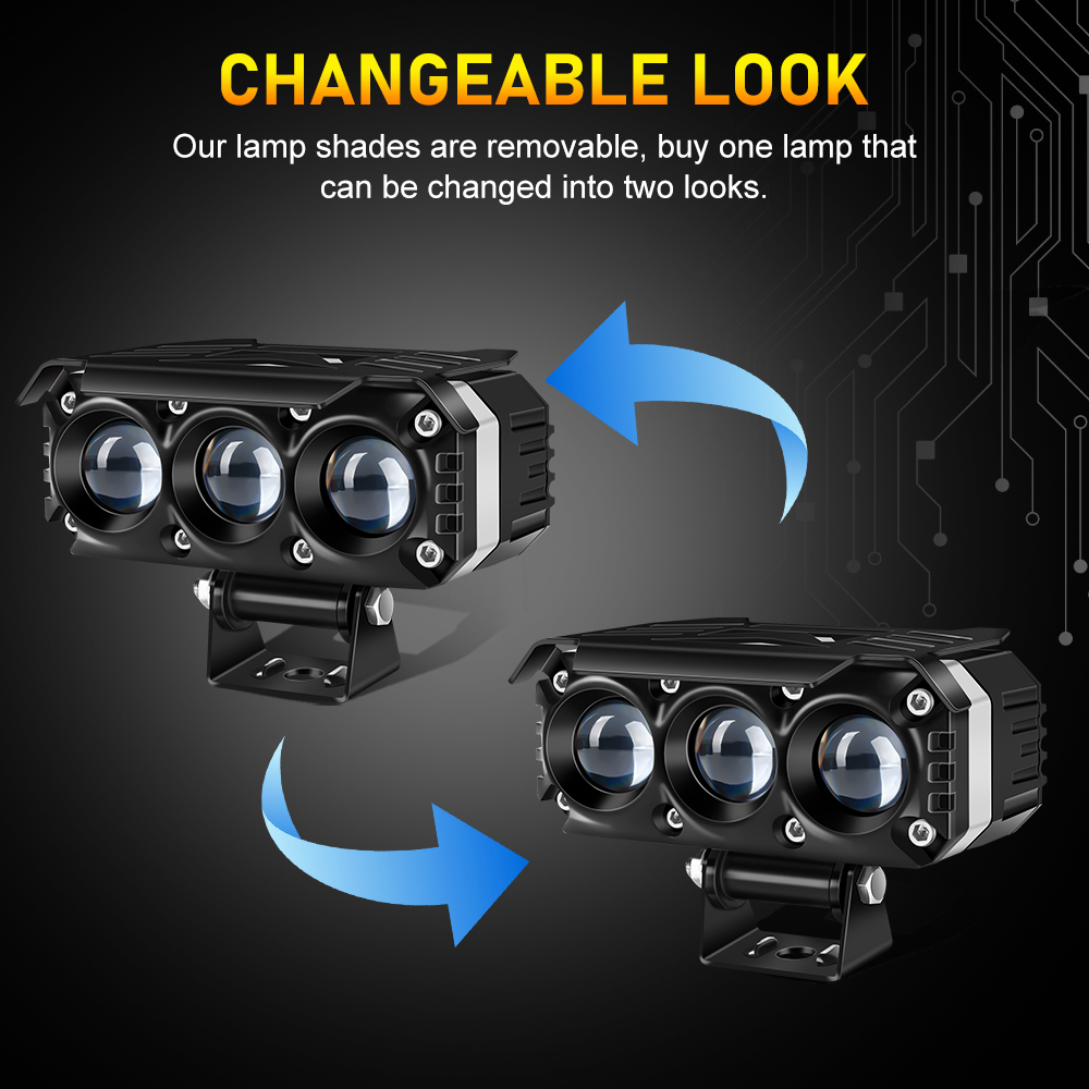 TDD Original Runway Headlight With Bracket 7 MODES/FLASH RGB DEVIL ...