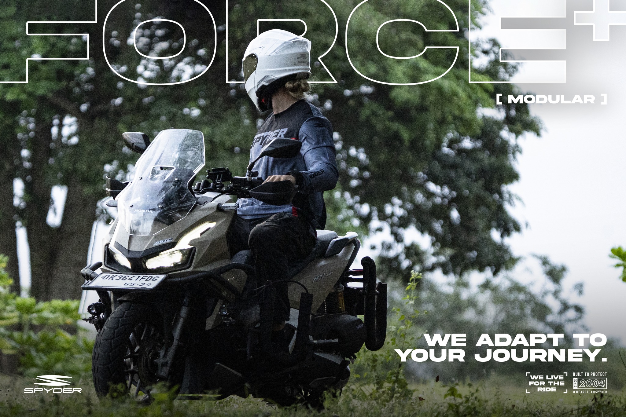 Spyder Force+ V2 Modular Dual Visor Helmet for Motorcycle (Free Clear ...