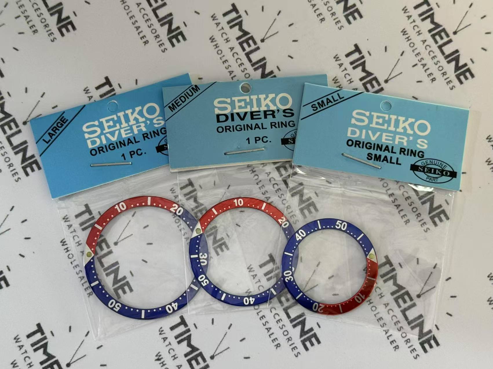 Original Seiko Diver's Bezel Ring Watch Ring Original - Blue/Red Color ...