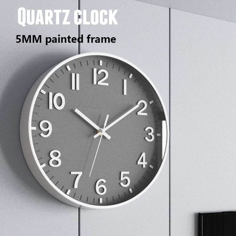 Quartz Clock 12 inch Modern Minimalist Digital Living Room Digital Wall ...