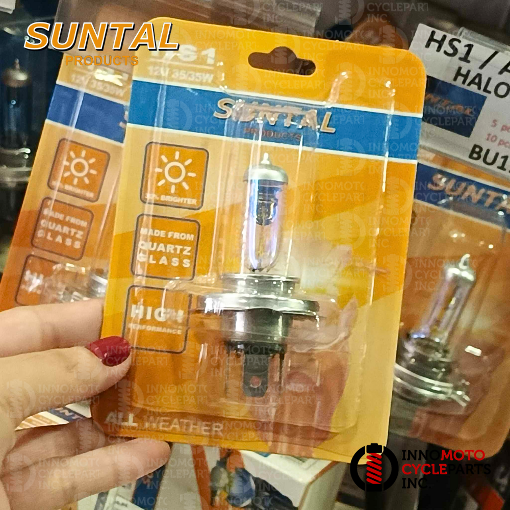 Suntal (H4/HS1) All Weather Halogen Headlight Bulb 12V 35/35W - PX43T ...