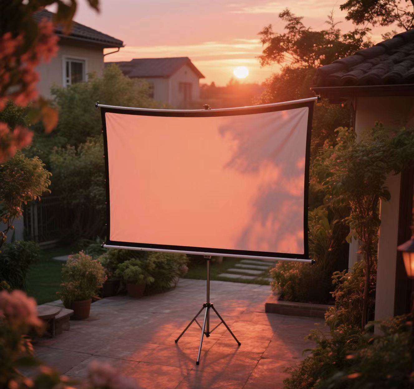 Glass Vivid HD projector screen with stand for outdoor white screen for ...