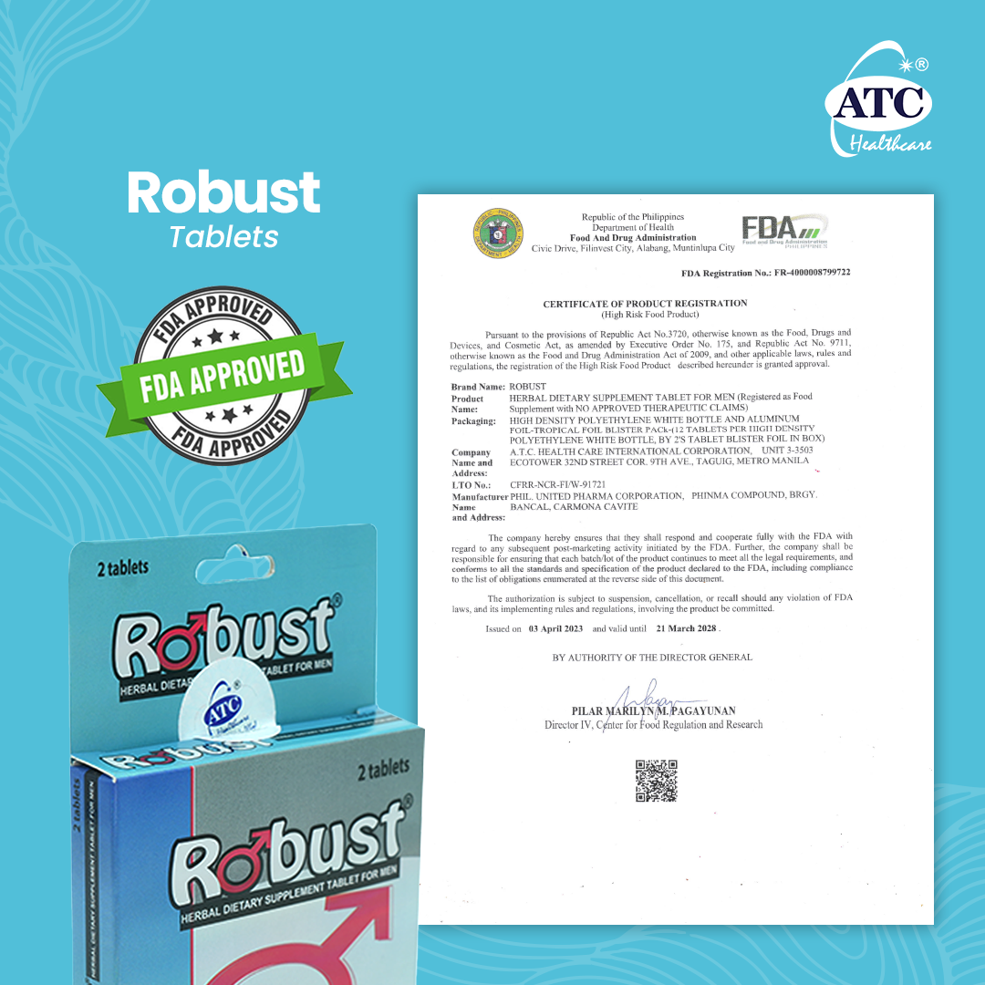 ATC Robust Tablet 2's Men's Dietary Supplement | Shopee Philippines