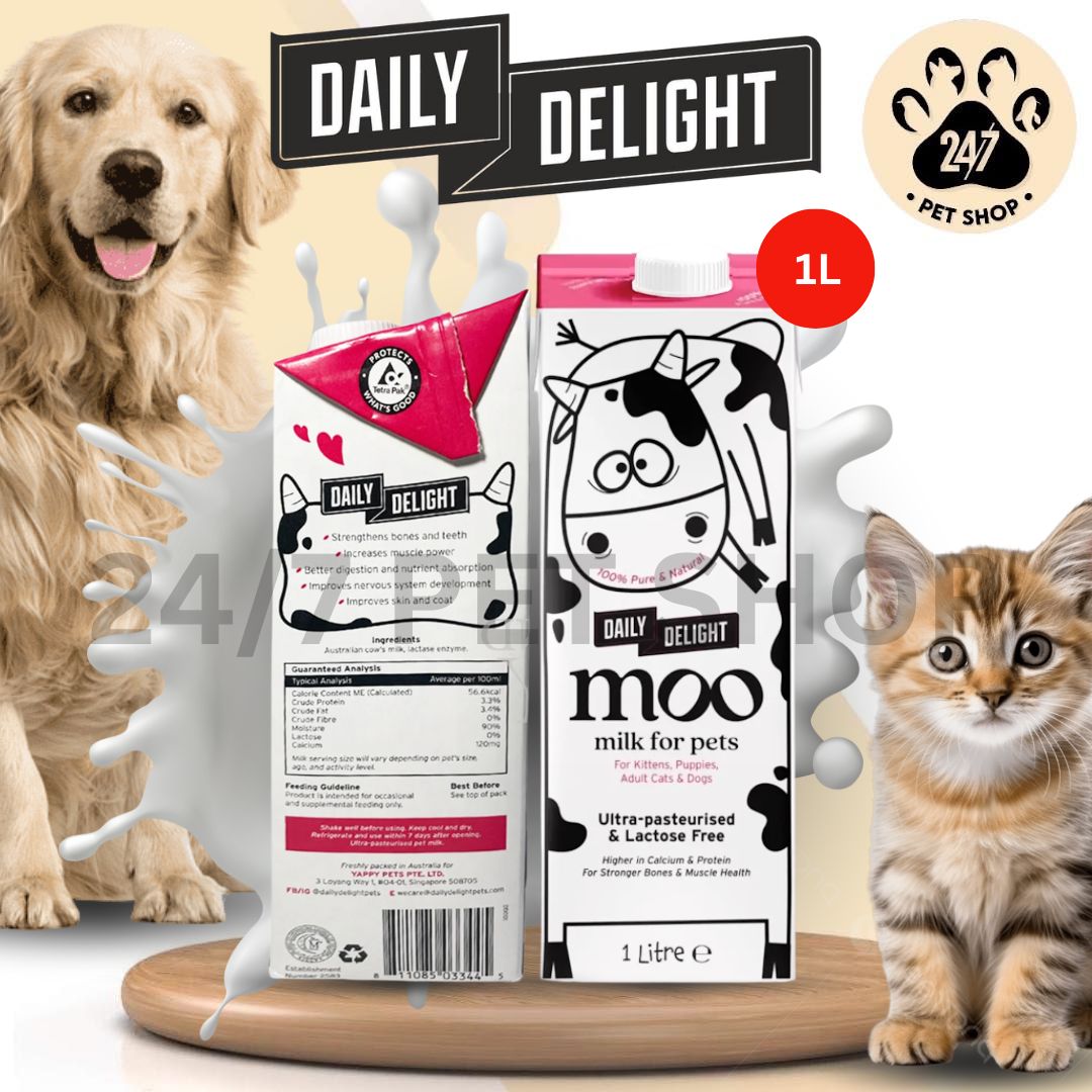 1L Daily Delight MOO Milk All Stages Adult Puppy Lactose Pet Pets Dog ...