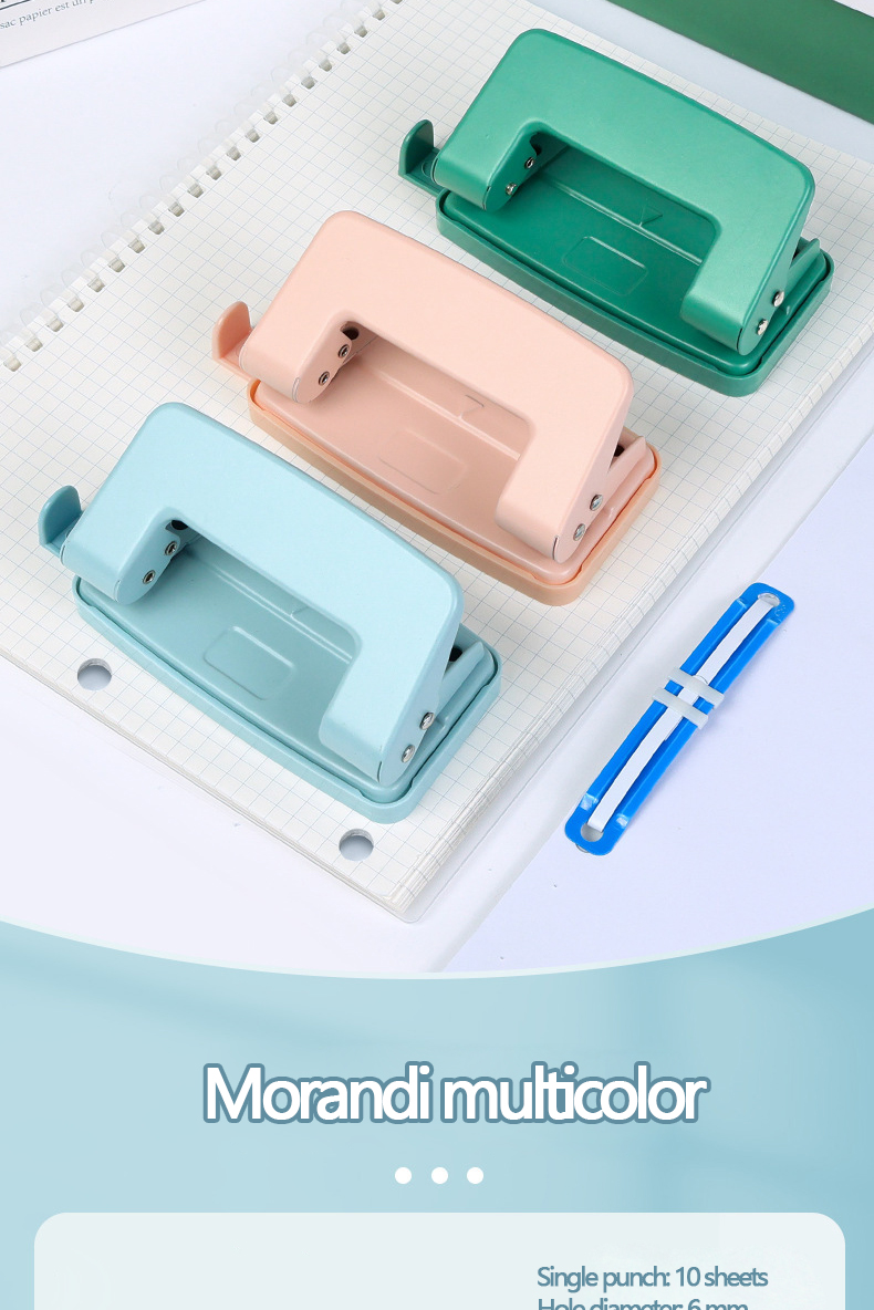 2 Hole Metal Hole Paper Puncher Handheld A4 Punching Sheets Office ...