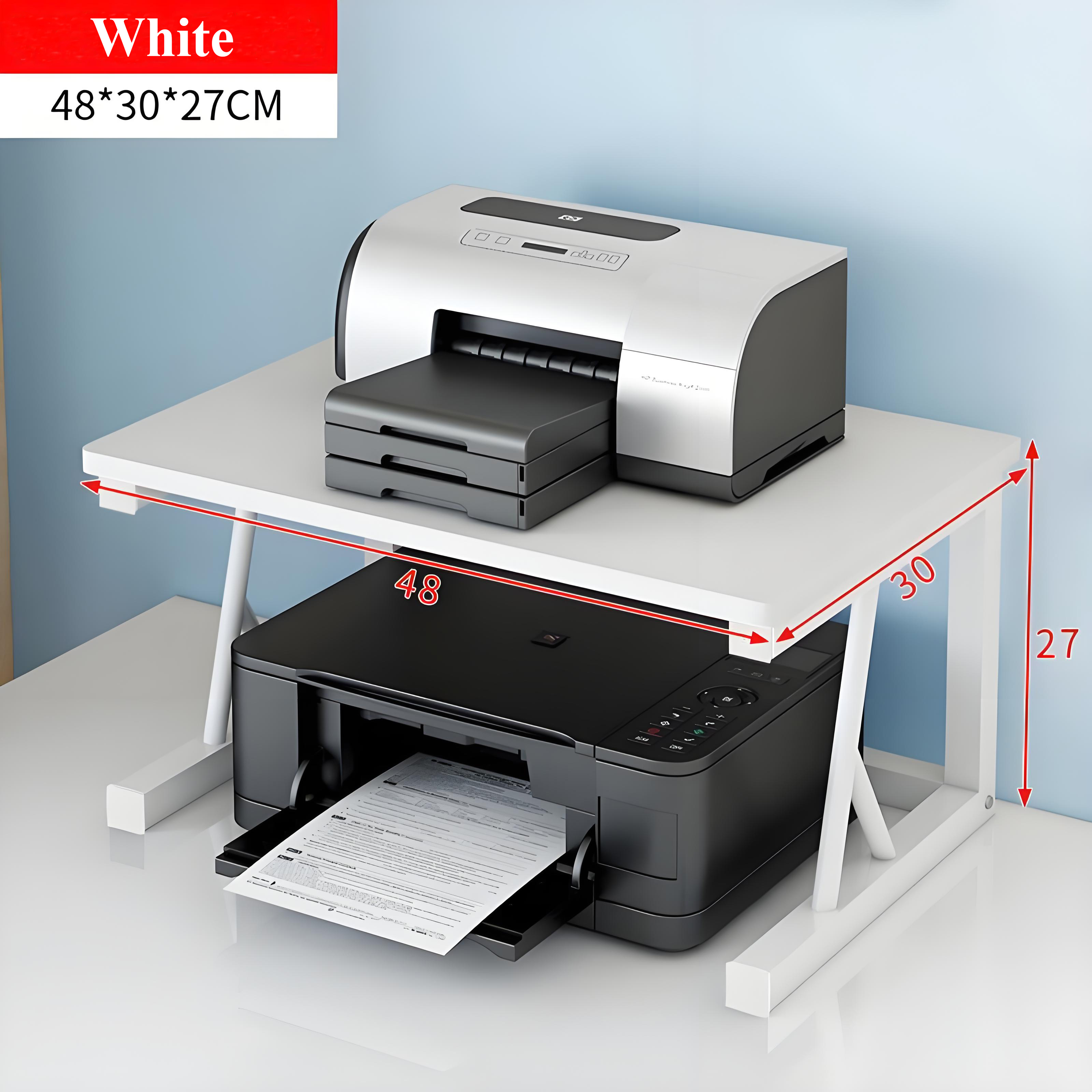 Printer Shelf Desktop Office Copier Storage Rack Printer Organizer 2 ...