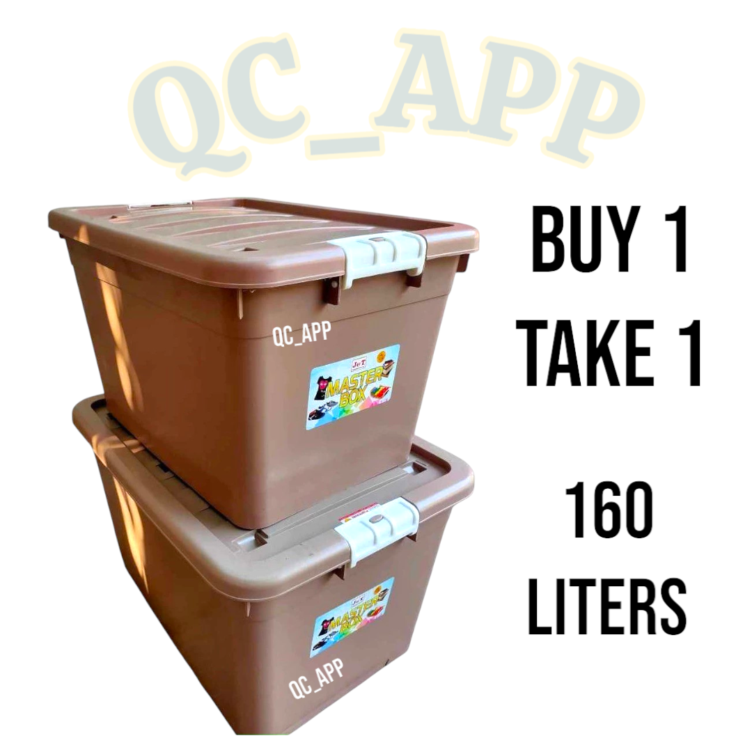 BUY 1 TAKE 1 J&T MASTER BOX STORAGE BOX WITH WHEELS AND COVER | Shopee ...