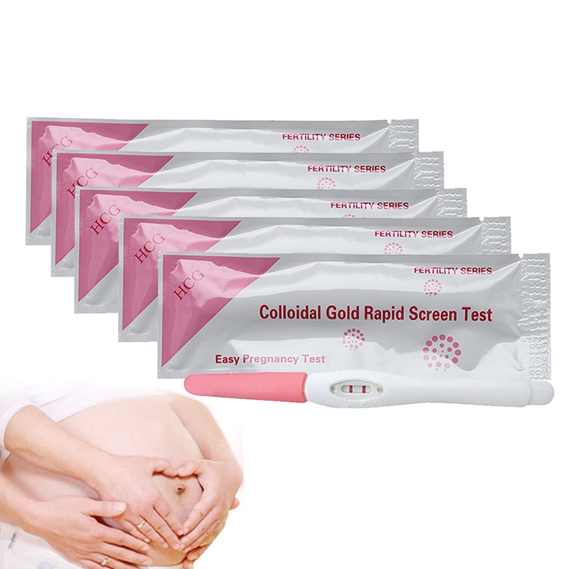 10 Pcs Pregnancy Test HCG Easy Pregnant Rapid Strips 99.99% Accuracy ...