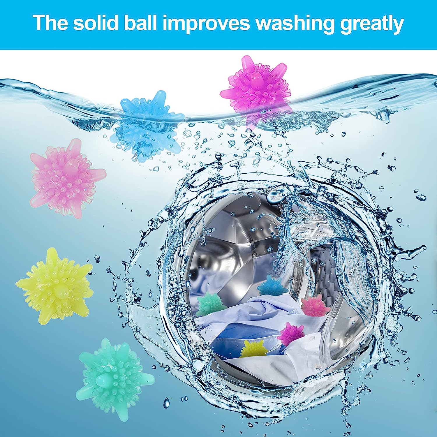 Reusable Laundry Magic Ball Clothes Cleaning Washing Machine PVC Solid ...