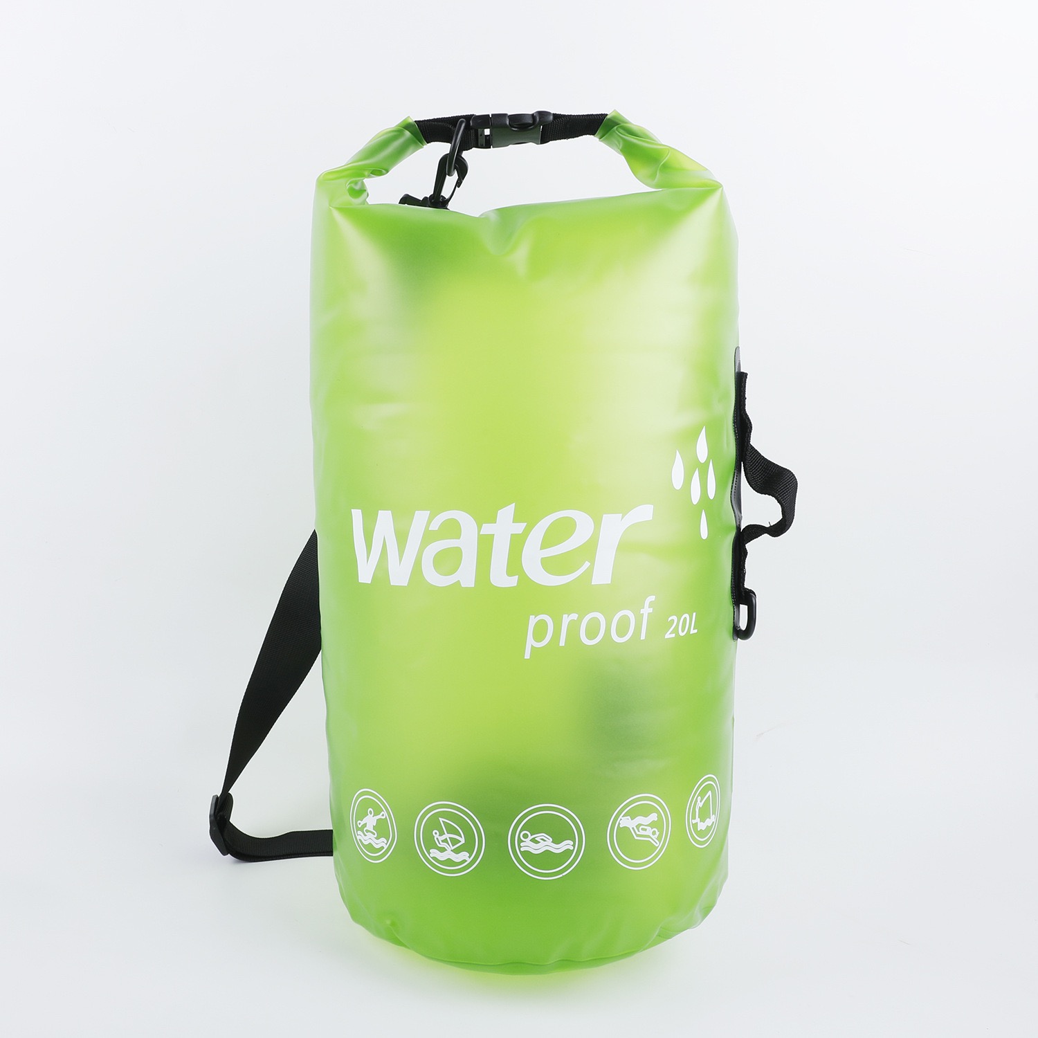 10L 20L Transparent Dry Bag Waterproof bucket Bag Sling Shoulder PVC Frosted Outdoor Ocean Pack ...