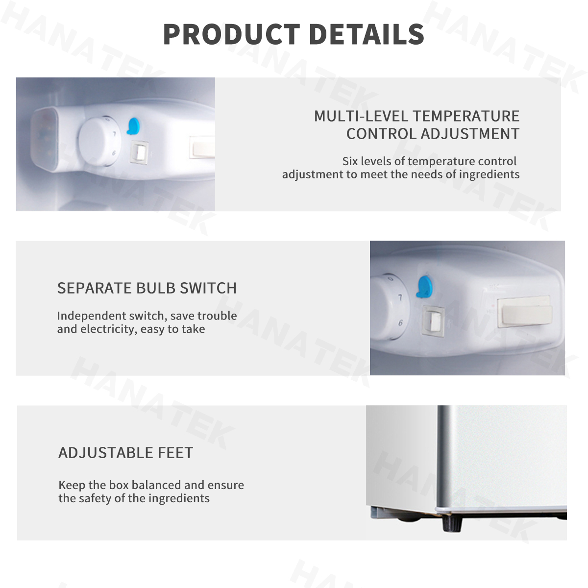 HANATEK Mini Refrigerator With Freezer 145L For Room Frost Fridge Save ...
