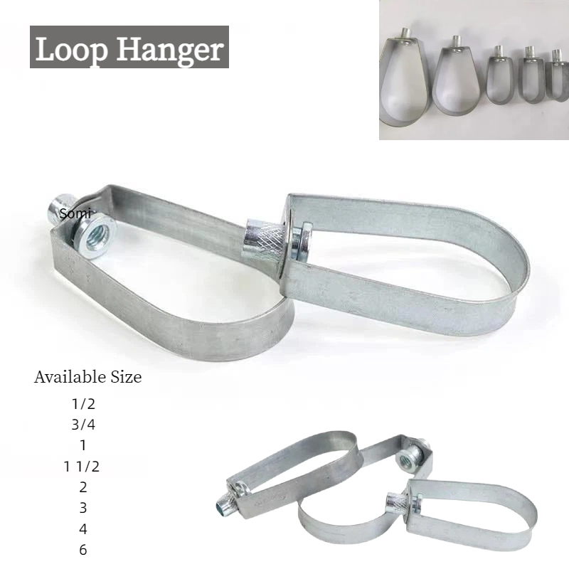 Loop Hanger Galvanizes Heavy Duty Pipe Hanger With Nut 3'', 4'' , 6 ...