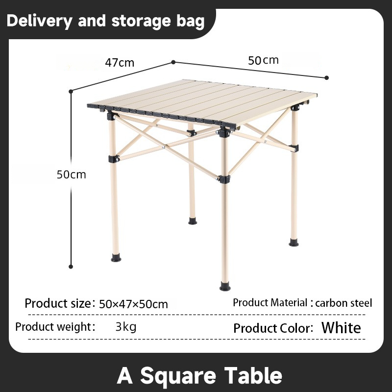 Outdoor Folding Table Portable Square Camping Table Picnic Beach ...
