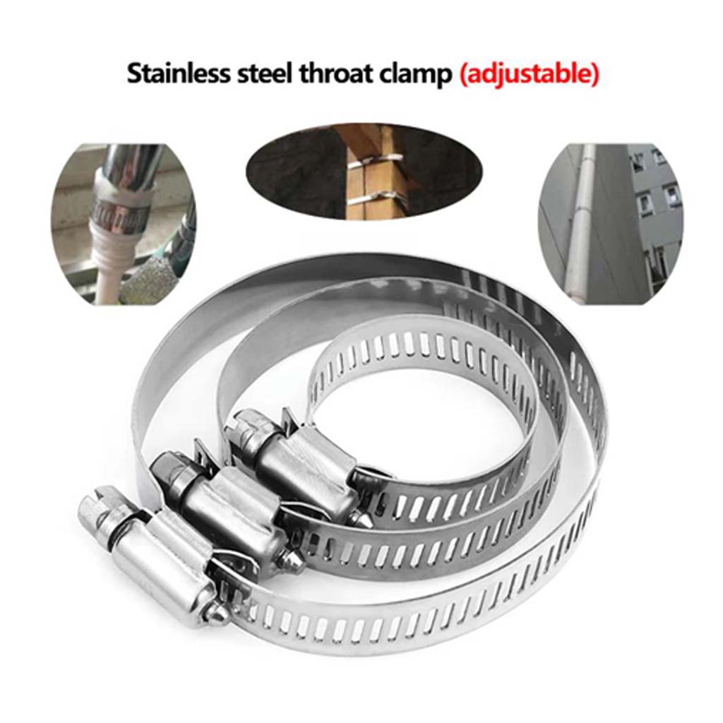 2B 10pcs Metal Clip Hose Clamp Stainless Steel Adjustable 1 1/4" 1 1/2 ...