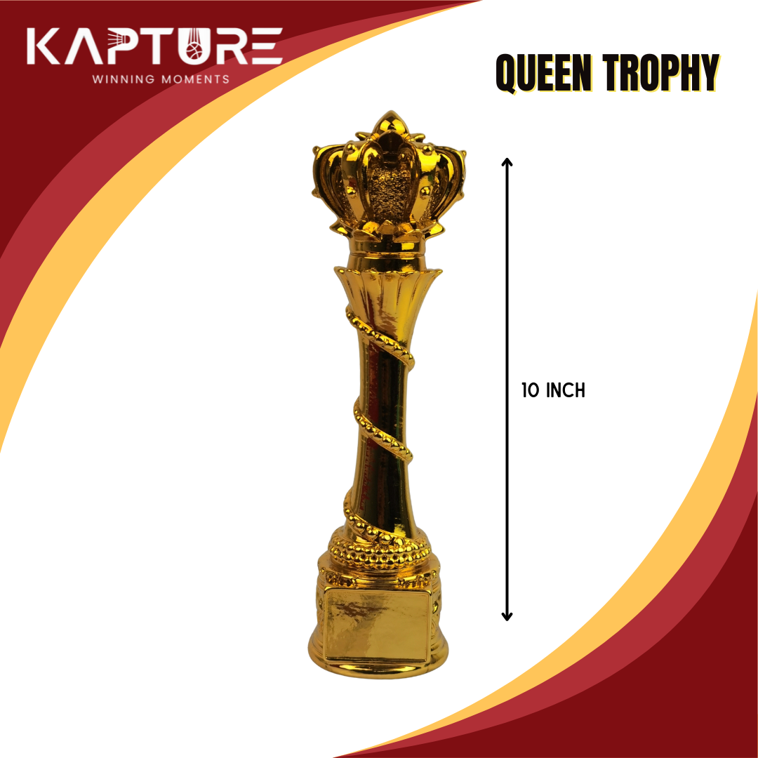 Gold Crown King and Queen Trophy Pagent Premium Resin 10 Inch Elegant ...