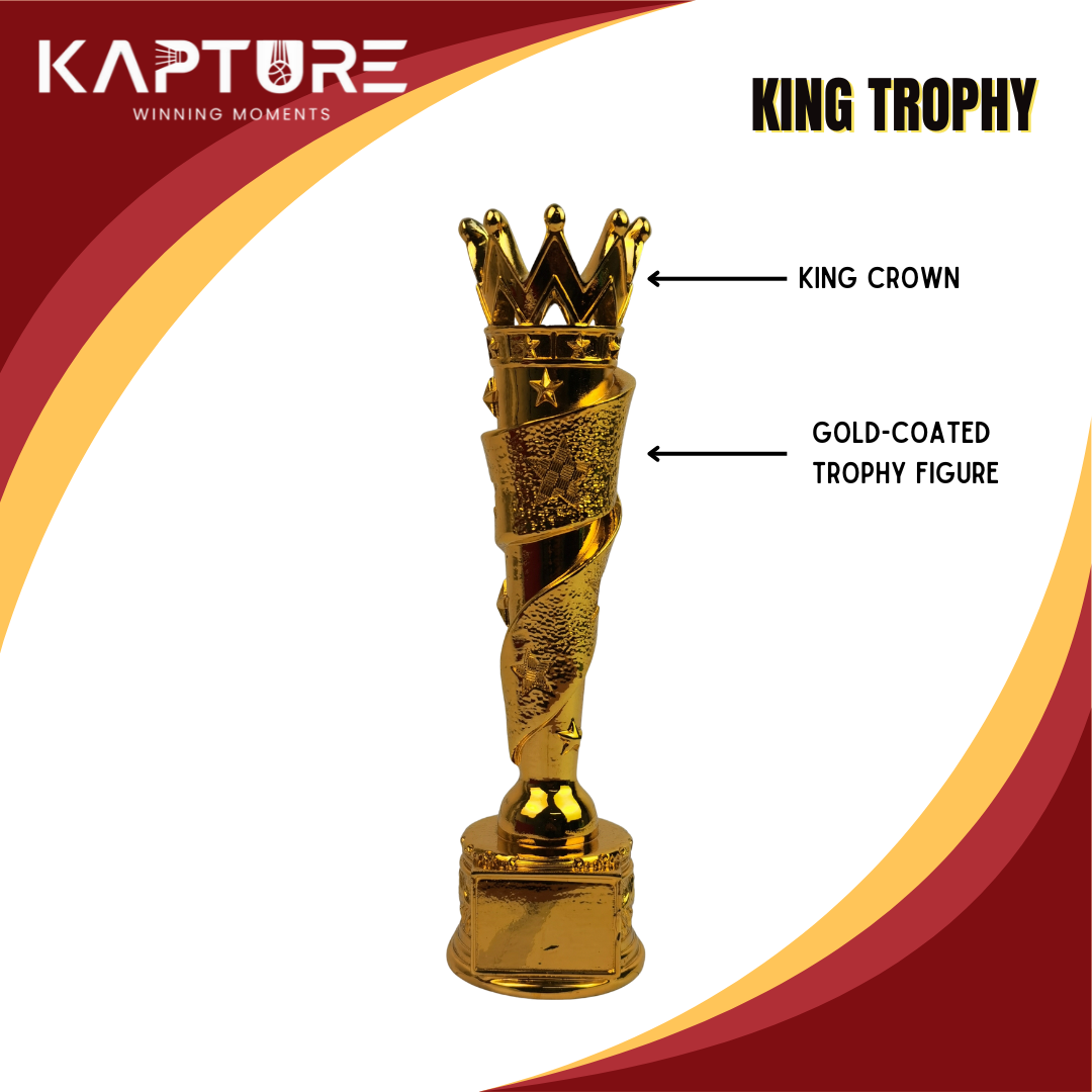 Gold Crown King and Queen Trophy Pagent Premium Resin 10 Inch Elegant ...