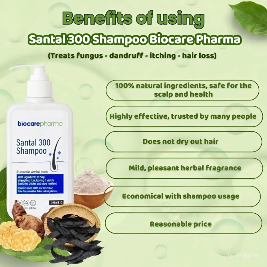 BiocarePhar Santal 300 Shampoo Japan Technology Anti-Hair Fall ...