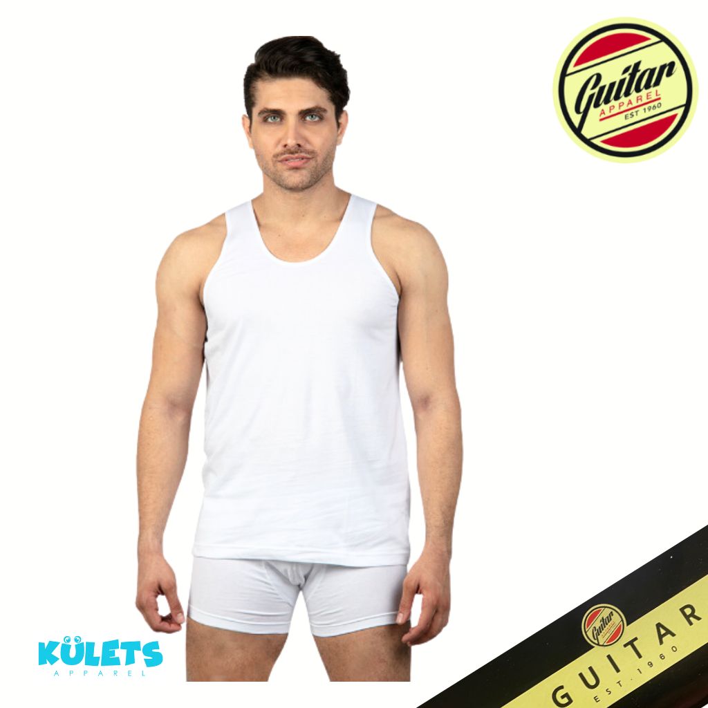 Original Guitar Cotton Sando for Men De Hilo White Sando for Men Tanks ...