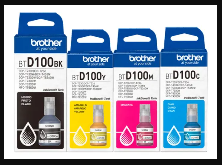 【LOWEST PRICE】BROTHER ink BTD100BK BT D100 BK BTD100C BTD100Y BTD100M ...