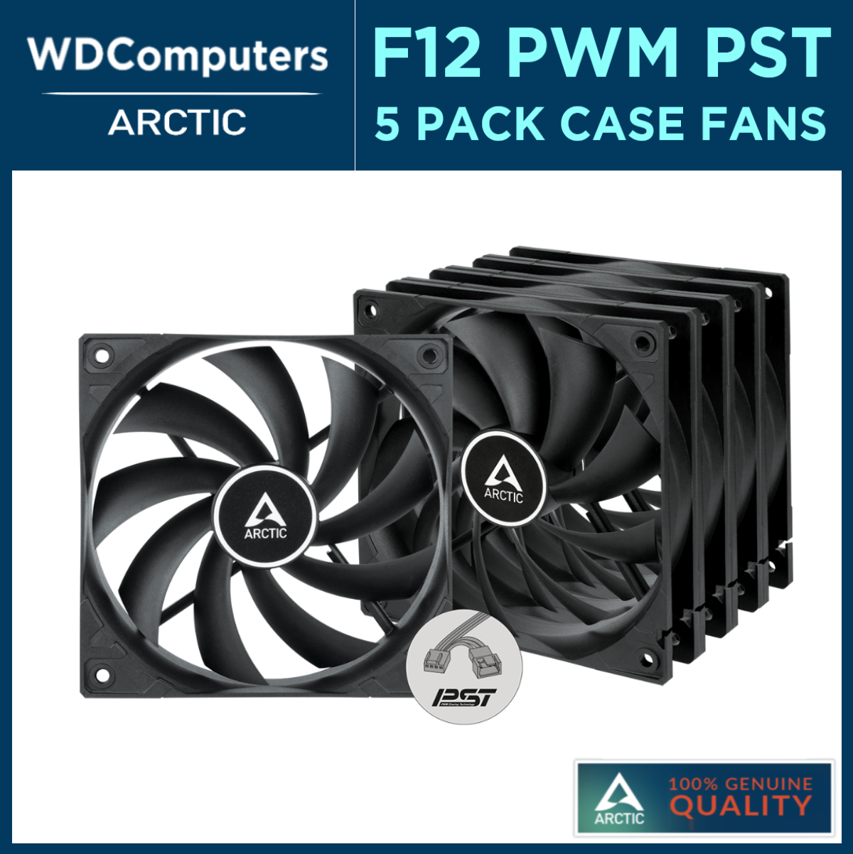 ARCTIC F12 PWM PST Computer Case Fan 120mm Fan PC Case Fan PWM Daisy ...