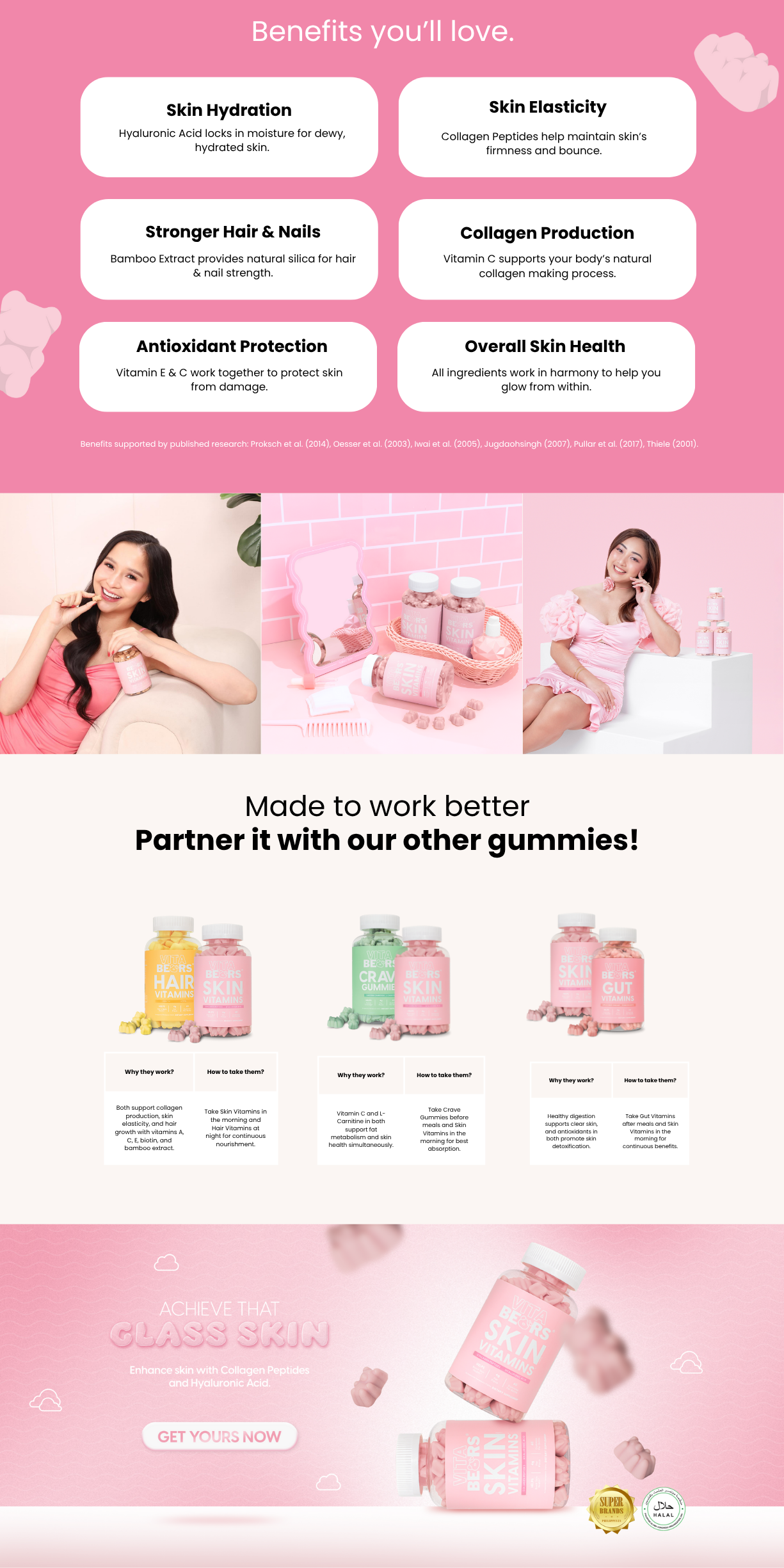 [ᴏꜰꜰɪᴄɪᴀʟ] VITABEARS Skin Support Gummies Collagen Peptides Hyaluronic ...