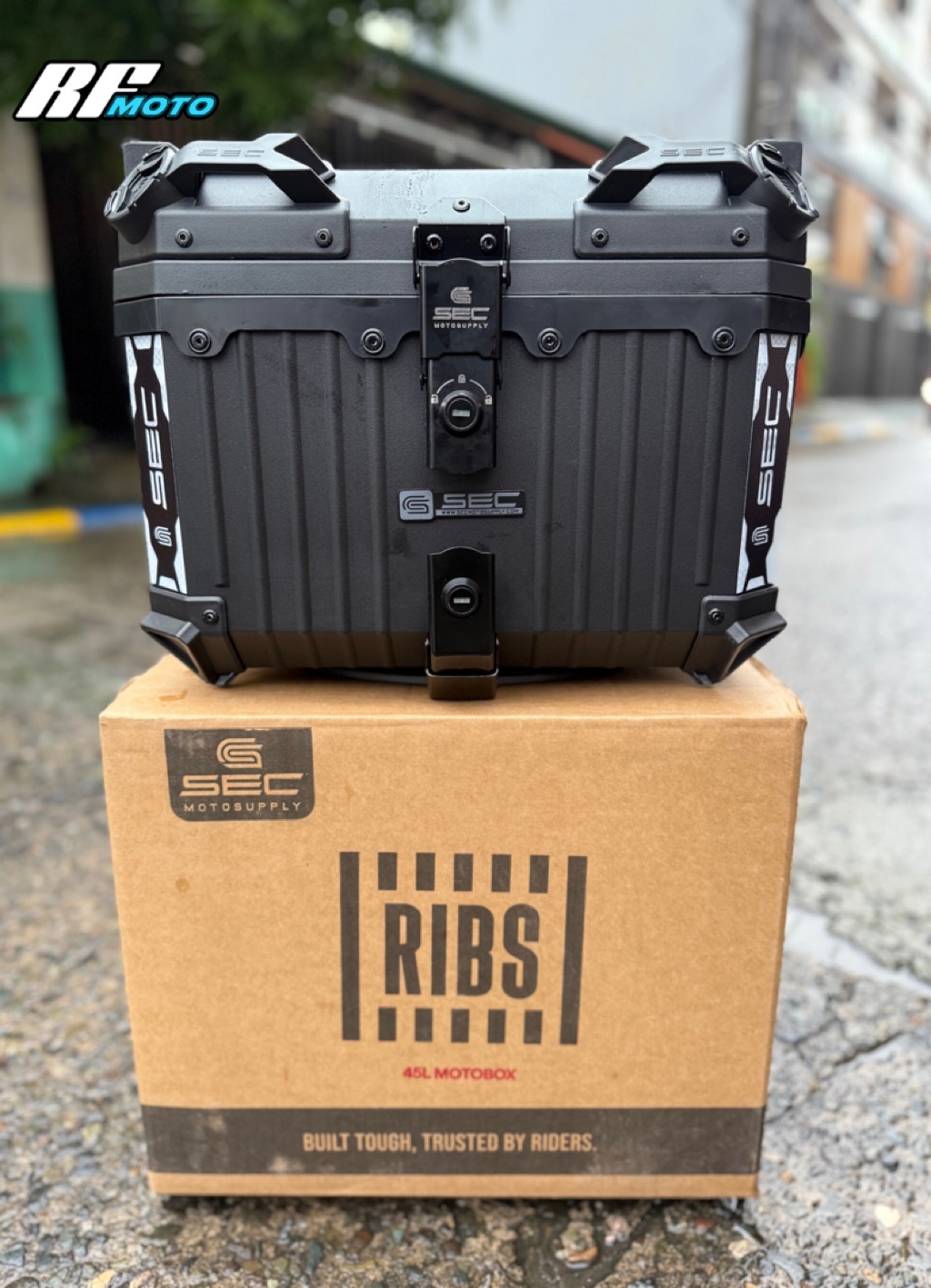 SEC RIBS 45L Hard Plastic Top Box Promo wth FREEBIES | Shopee Philippines