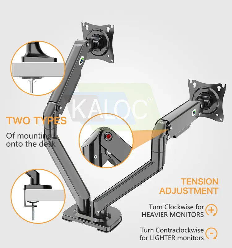 KOORUI | KLC DS200 Arm Mount Stand | DS200-2 Monitor Arm Mount Stand ...