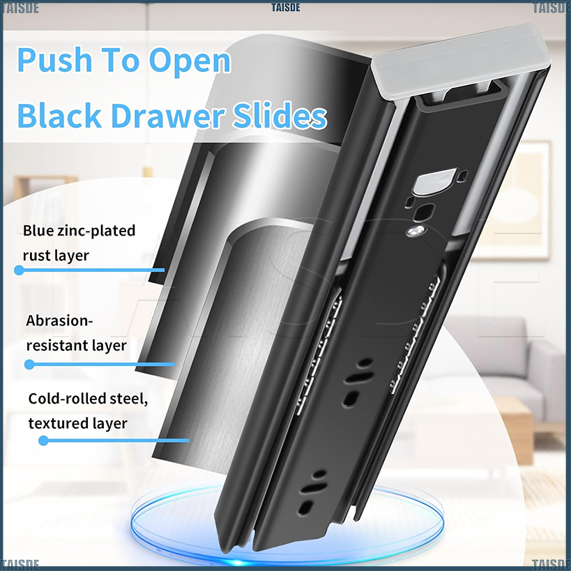 Heavy Duty Drawer Guide Drawer Slide Push To Open Hydraulic Drawer ...